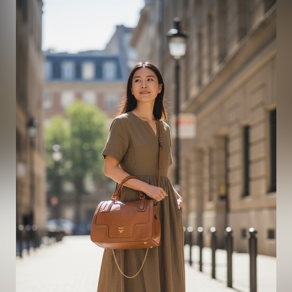 MCM | Bags | Vintage Mcm Messenger Authentic Carry Bag Laptop Work ...